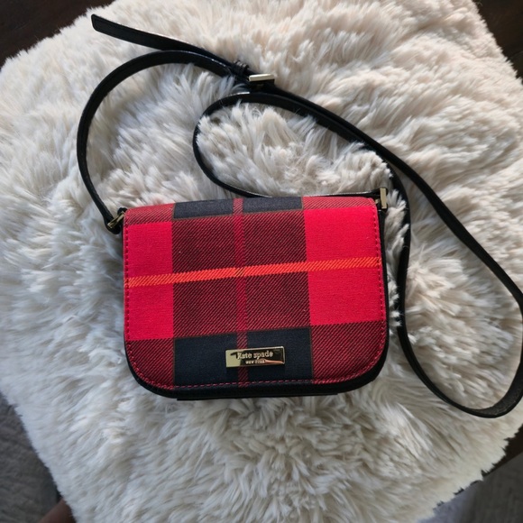 kate spade | Bags | Kate Spade Red And Black Checkered Crossbody Bag ...